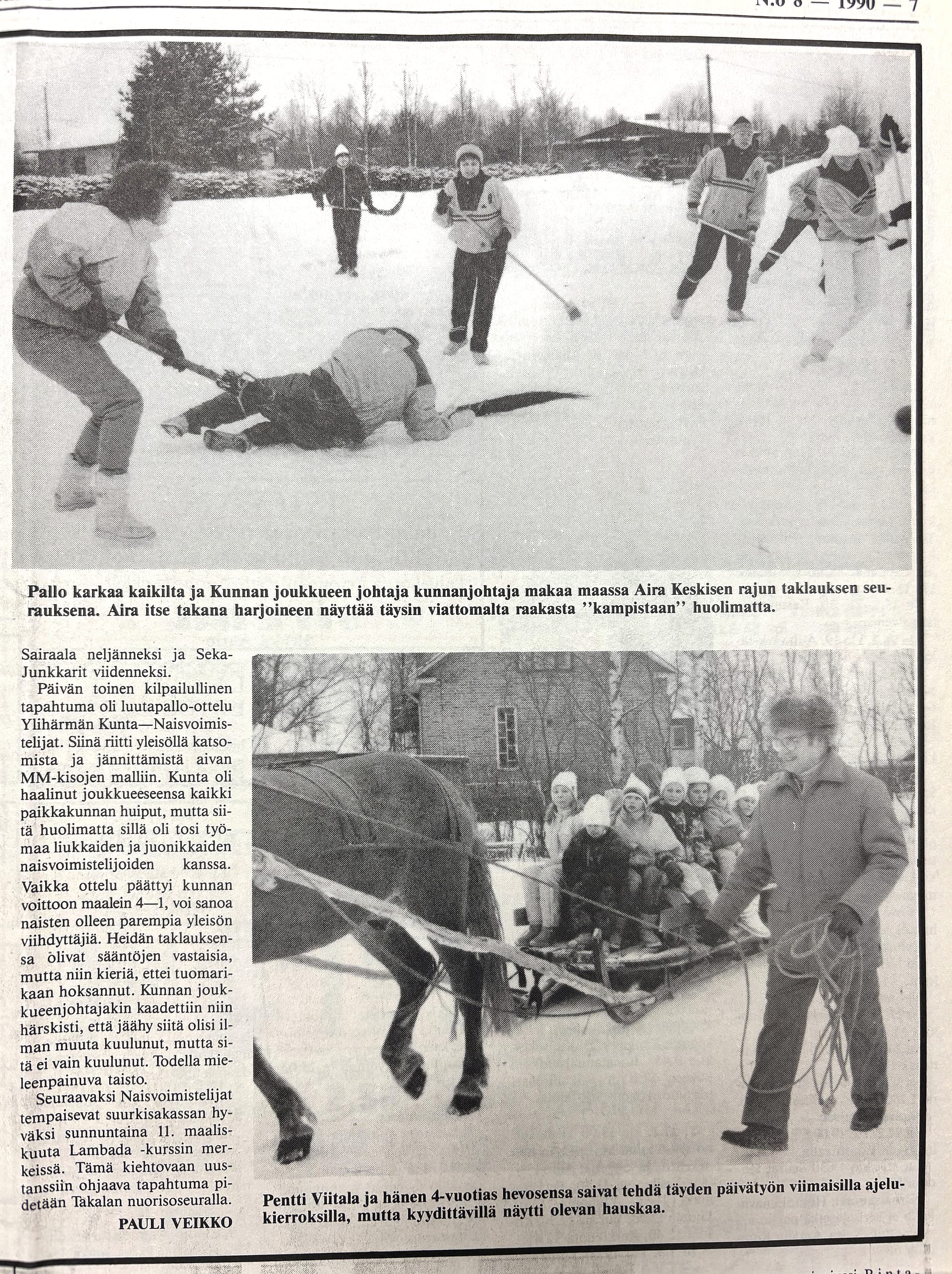 Eilinen päivä: Talvi suosi talviriehaa | Komiat