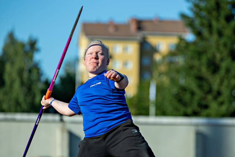 Pudasjärven Urheilijoiden keihäänheittäjä Valtteri Ranua ...