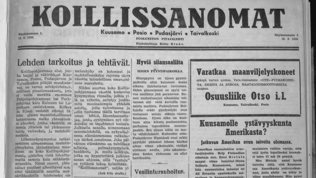 Wesa Rinne muistelee Koillissanomien historiaa. | Koillissanomat