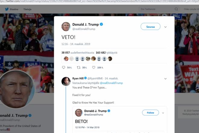 Vimpelin Veto kutsui Donald Trumpin Saarikentälle juhlaotteluunsa ...